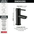 Delta 559Lf-GPM-Pp Modern 1 GPM Single Hole Bathroom Faucet - Black ...