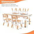 Infans Kids Height Adjustable Table and 4 Chairs Set with Graffiti ...
