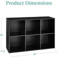 9-Cube Storage Organizer 11in Shelf Opening Bookcase Display Shelf ...