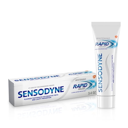 Sensodyne Rapid Relief Toothpaste, Fast Sensitivity Pain Relief, Fresh ...