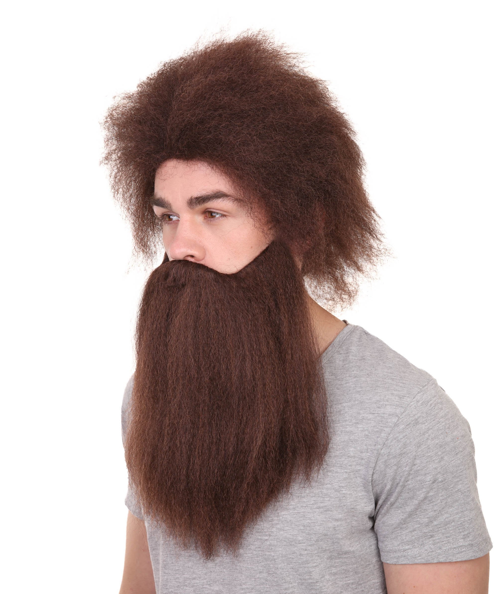Caveman Mens Wig and Beard Set Collection | Stone Age Cosplay Halloween ...
