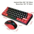 Snpurdiri Wireless Gaming Keyboard & Mouse Combo, 60% Mechanical Feel ...