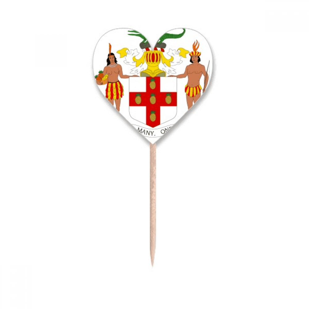Jamaica North America National Emblem Etiqueta del corazón de la ...
