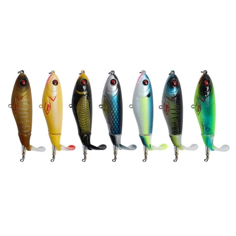 Top Water Lures 3-Piece Whopper Popper Fishing Lure Set - Topwater Hard ...