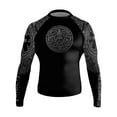 Raven Fightwear Men's Aztec Ranked BJJ Jiu Jitsu Rash Guard MMA Black ...