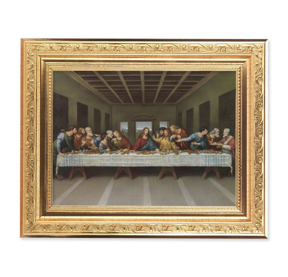 The Last Supper Picture Framed Wall Art Decor Medium, Gold-Leaf Antique ...