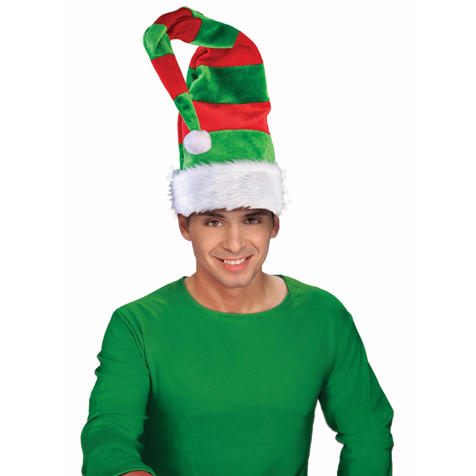 Long Bendable Striped Elf Hat - Walmart.com