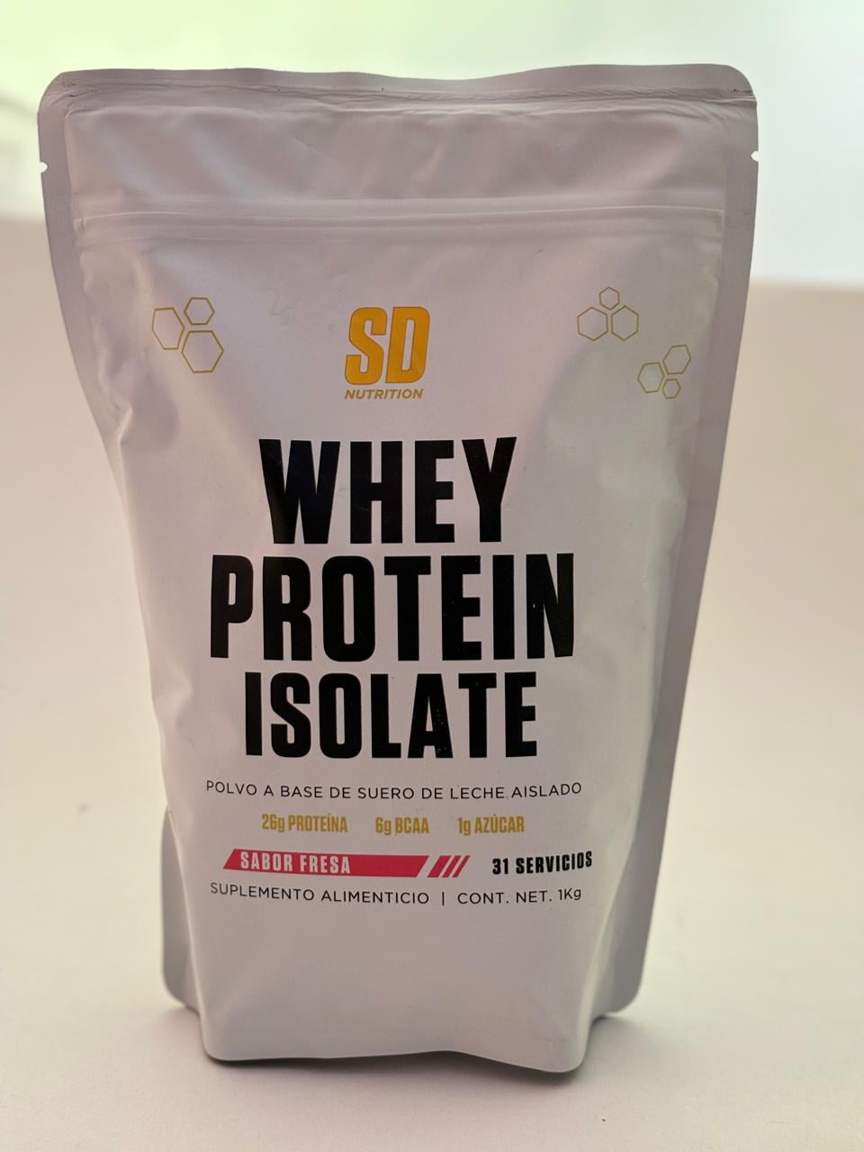 Whey Protein Isolate SD Nutrition (1 Kg) (31 serv) Sabor Fresa | Bodega ...