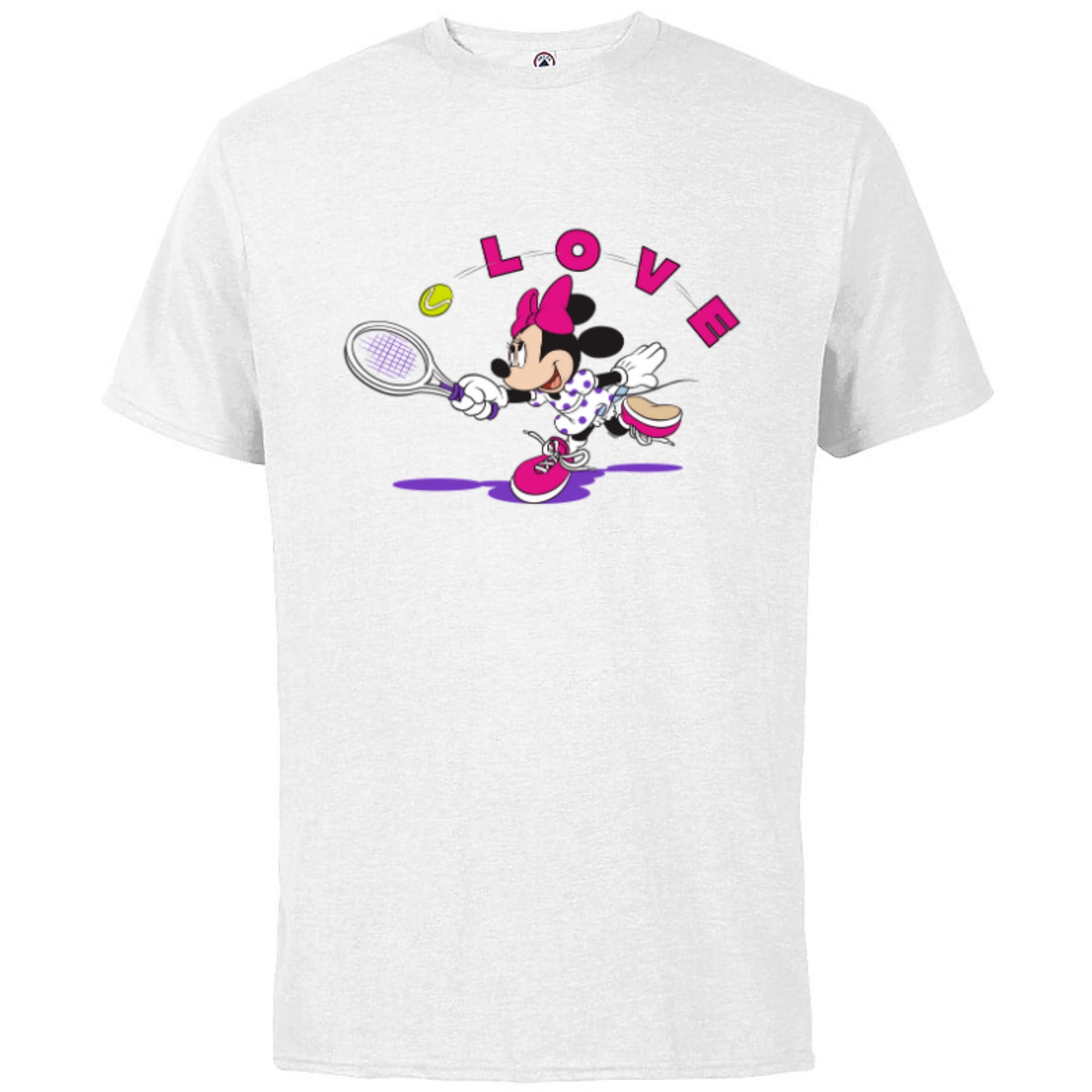 Disney Minnie Mouse Sports Love Tennis Player - Short Sleeve Cotton T ...
