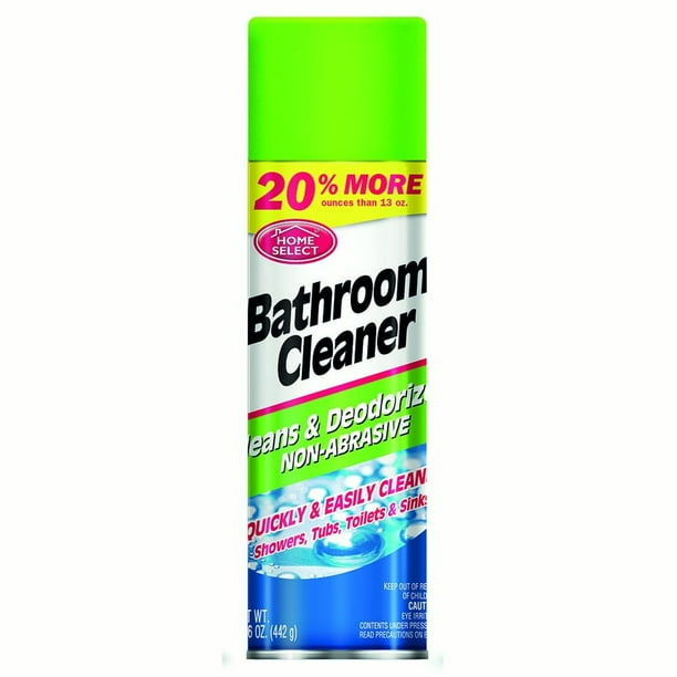 Home Select Bathroom Cleaner Spray, Fresh N' Clean, 14 Oz - Walmart.com
