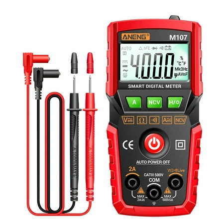 ANENG M107 Smart Digital Multimeter 4000 Counts NCV Universal Meter ...