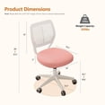 Armless Desk Chair, Height Adjustable Swivel Office Rolling Task Chairs ...