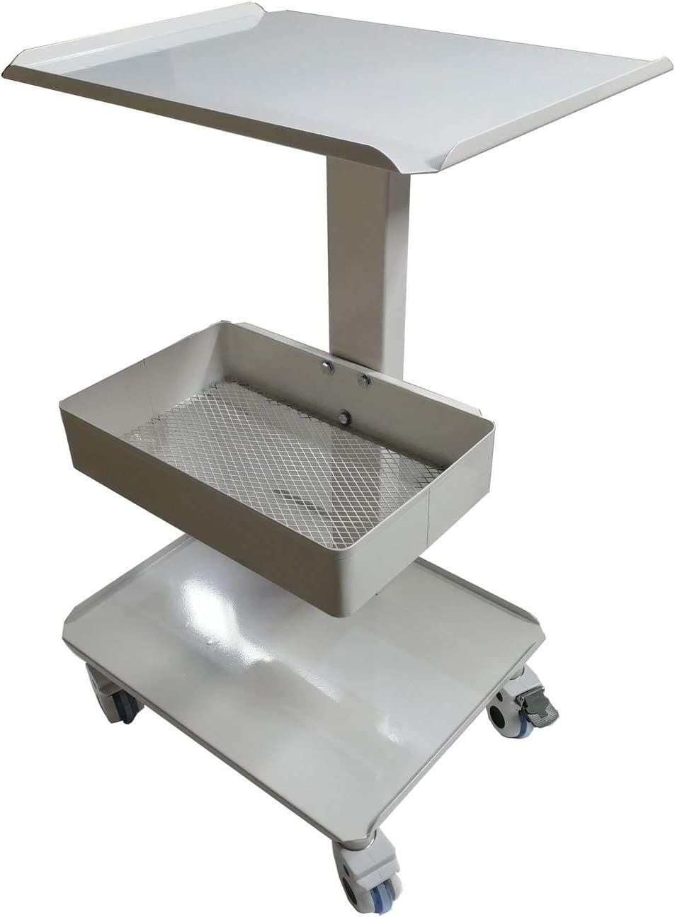 Techtongda 3 Tiers Dental Equipment Mobile Steel Cart Mobile Trolley ...