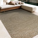 Orian Rugs Indoor/Outdoor Circles Cerulean Gray Area Rug - Walmart.com
