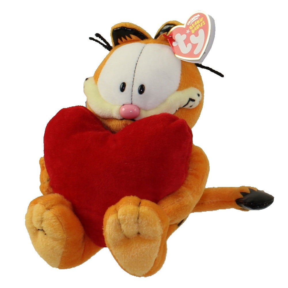 TY Beanie Baby - GARFIELD the Cat (w/ HEART) (9.5 inch) - Walmart.com