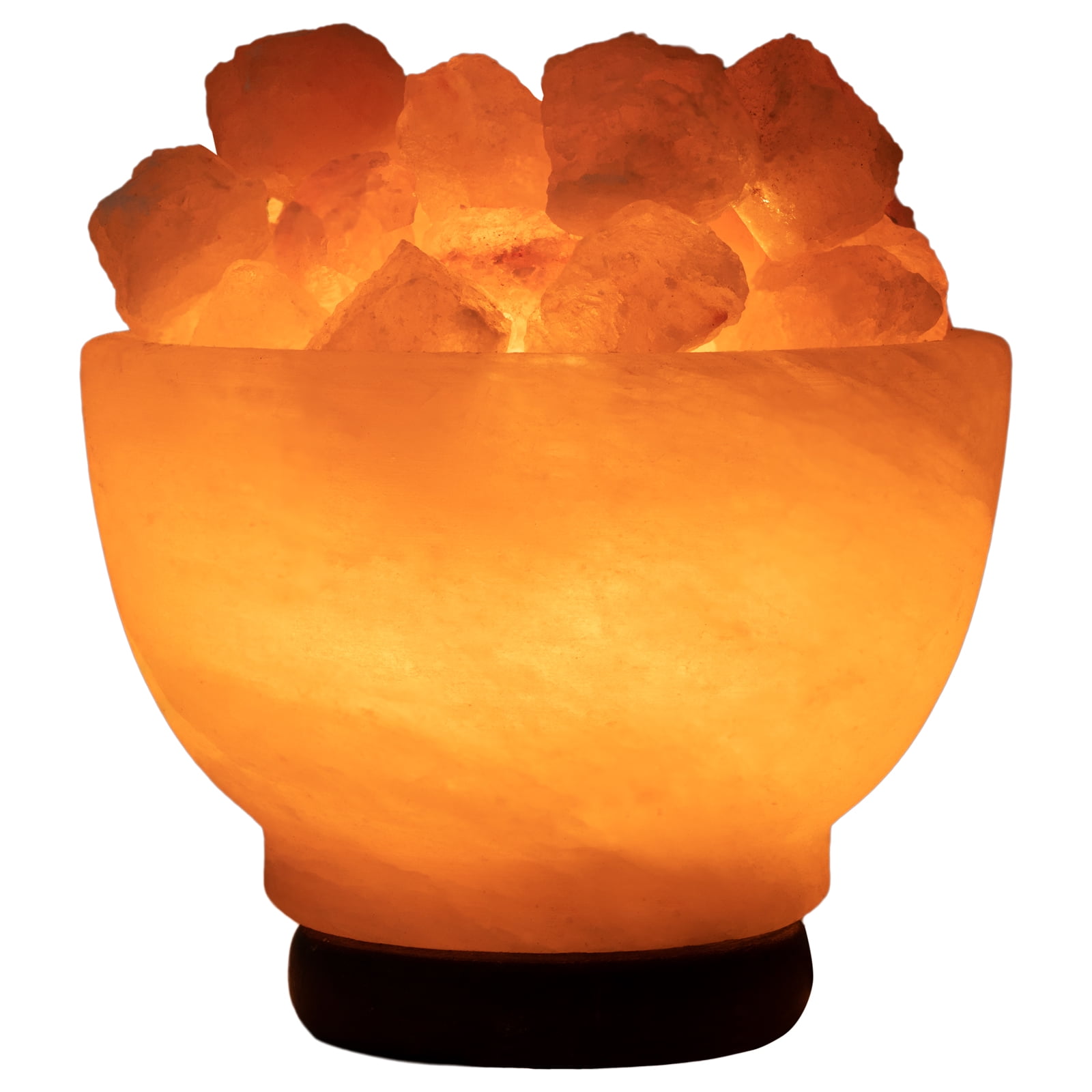 Crystal Decor Pink Himalayan Salt Lamp Bowl with Bulb and Dimmer, 100% ...