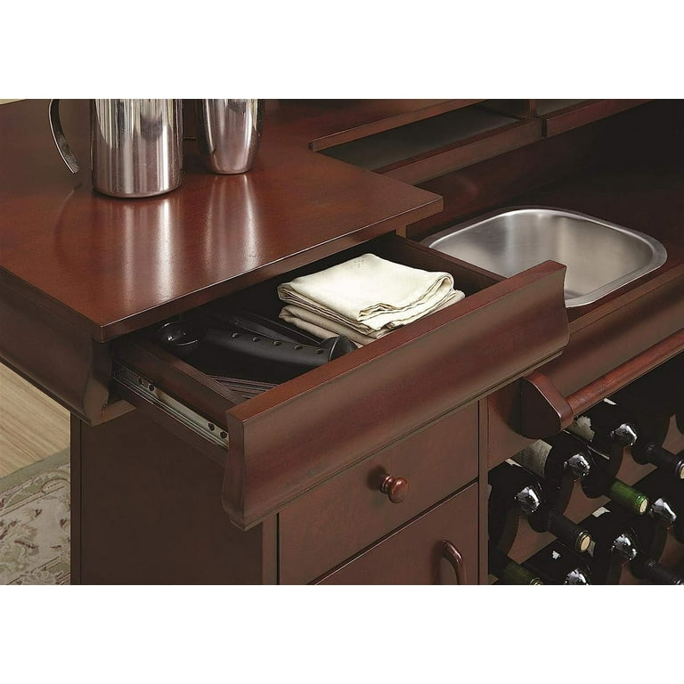 Coaster Traditional Home Bar Furniture With Storage Coaster Furniture