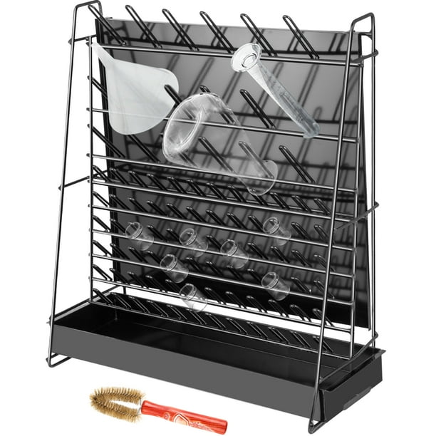 VEVOR Drying Rack for Lab 90 Pegs Lab Glassware Rack Steel Wire ...