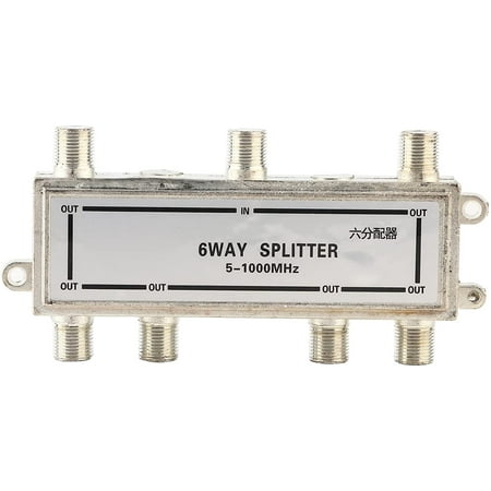 6 Way Coax Cable Splitter 5-1000MHz CATV TV Antenna Coaxial Signal ...