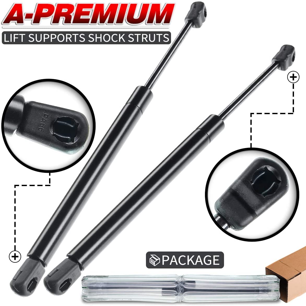 A-Premium Hood Bonnet Lift Supports Shock Struts Replacement for Nissan ...