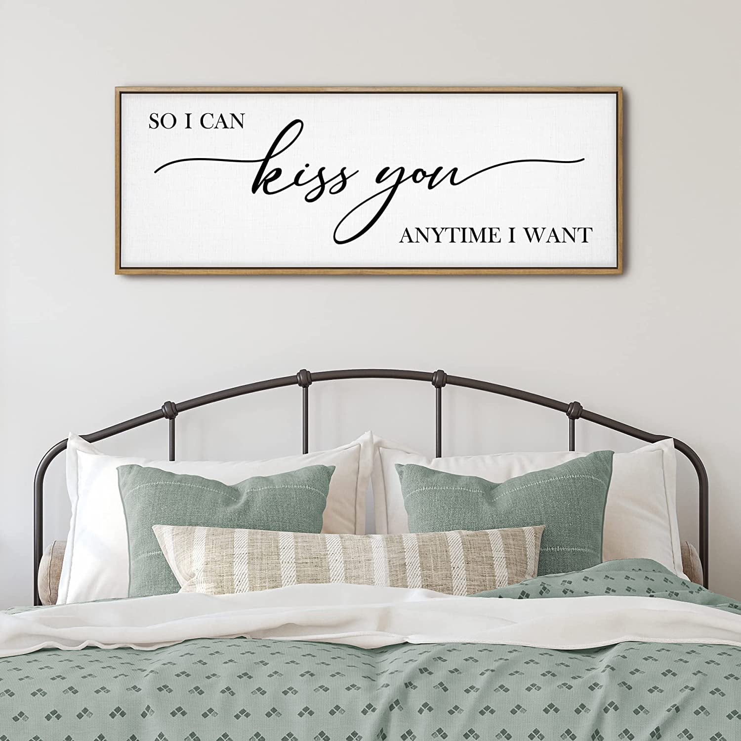 So I Can Kiss You Anytime I Want Sign Canvas Art Wall Art Poster Wall ...