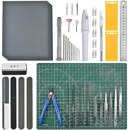 SHENMO 43 Piece Professional Model Tool Kit Hobby Building Tool Process ...