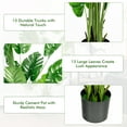 Costway 5FT Faux Monstera Deliciosa Artificial Tree, Indoor/Outdoor UV ...