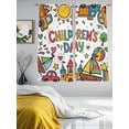 Children's Day Sheer Curtains for Living Room Bedroom Car Tree Stars ...