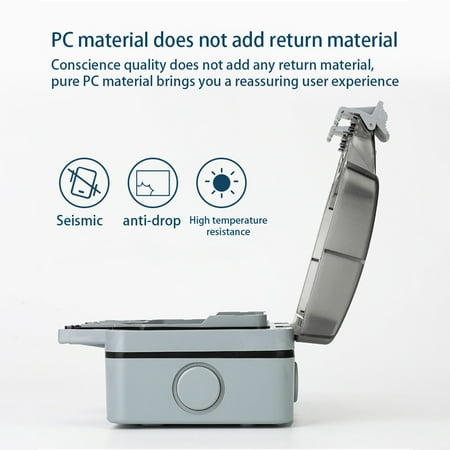 Household PC Plastic Weatherproof Socket Waterproof Garage Power Outlet ...