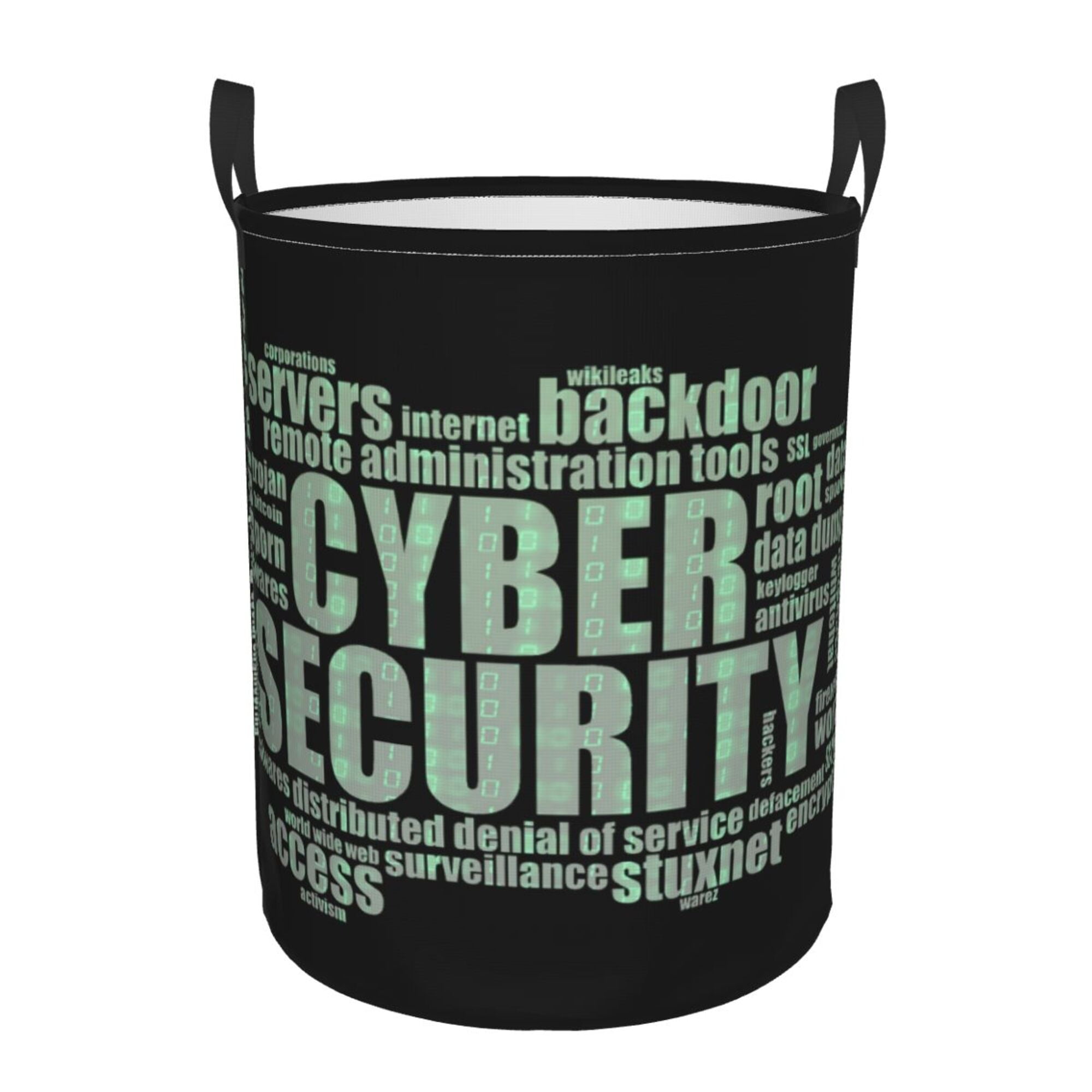 Cyber Security Internet Laundry Basket Organizer Collapsible -Dirty ...