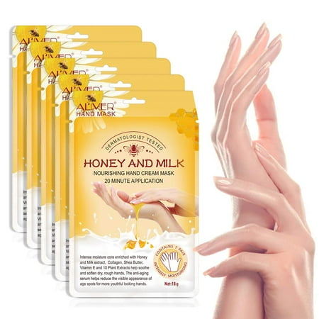Hand Moisturizing Mask, (4 Pack) Honey and Milk Gloves, Moisturizing ...