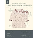 Modern Moments by Gerber Toddler Girl Dress with Neck Ruffle and ...