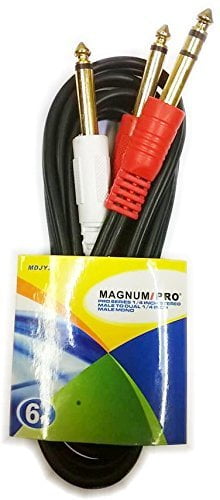MAGNUM PRO MDJY2 PRO Series 6ft 1/4 Inch Stereo Male Plug to Dual 1/4 ...