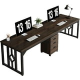 Tribesigns 2 Person Desk with File Cabinet, 78.7-Inch Extra Long ...