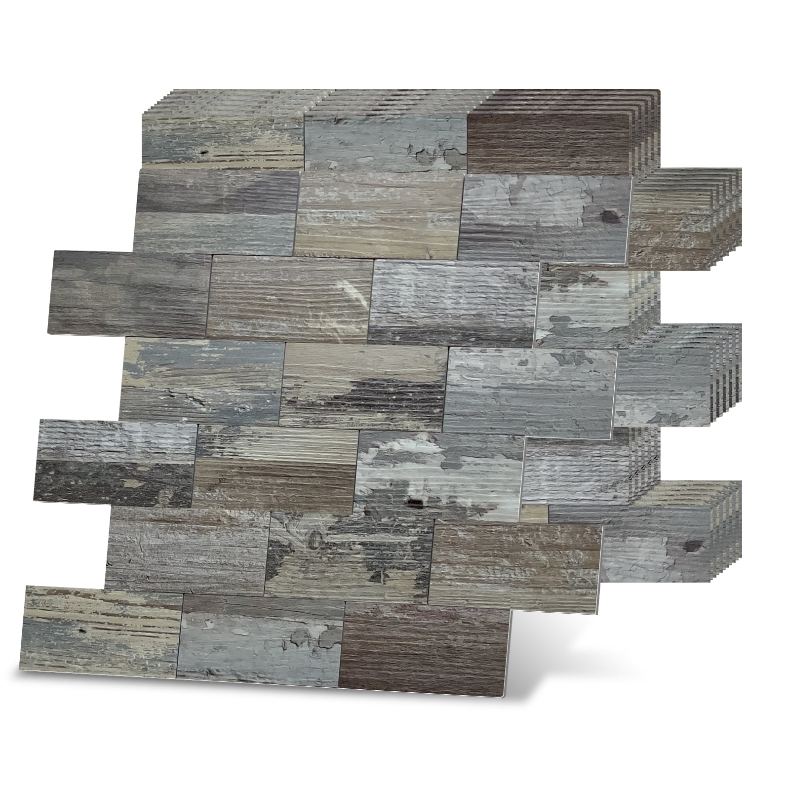 Crystiles 12-Pack PVC Peel and Stick Backsplash Tile, 11.4X11.6 Inches ...