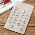 100Pcs Silvery Sew-on Press Buttons Snap Fasteners Clothing Button for ...