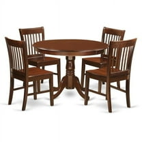 Microfiber Dining Set - One Kitchen Table & 4 Cushion Seat Chairs ...