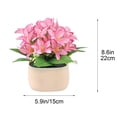 Artificial Flower Bouquet with Vase, Fake Floral Arrangement Desktop ...