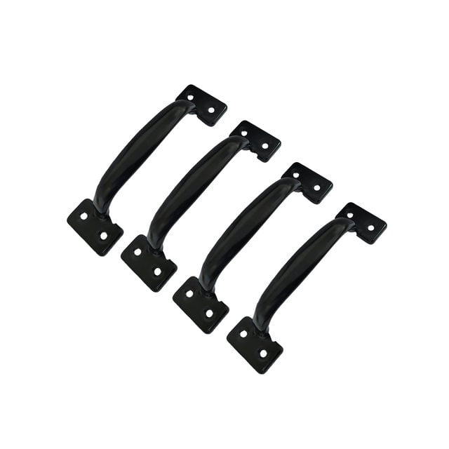 QCAA Stainless Steel Door Pull Handle, 6-1/2", Black Coated, 4 Pack ...
