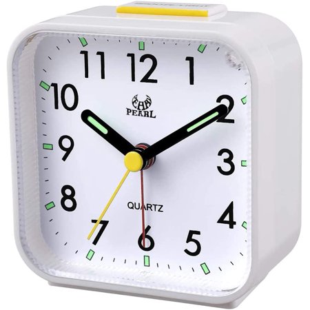 Small Battery Operated Analog Ala Clock, Gentle Wake, Non Ticking ...