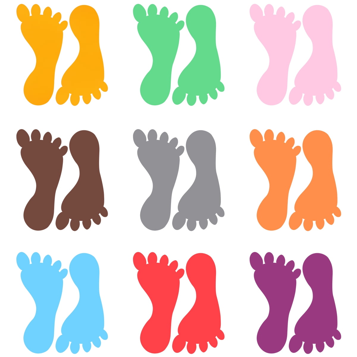 36 Pairs Footprints Stickers Creative Floor Stickers Decorative ...