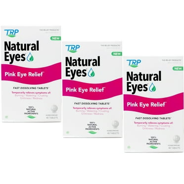 5 Pack - Natural Eyes Pink Eye Relief Fast Dissolving Tablets ...