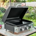 Alpha Joy 3-Burner Outdoor Propane Gas Griddle Portable Flat Top Table ...