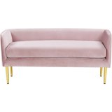 Meridian Furniture Audrey Pink Velvet Bench - Walmart.com