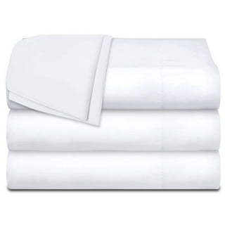 Full Flat Sheets Bulk Pack- 3 Pcs Cotton Rich White Sheets for Hotels ...