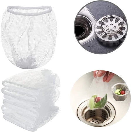 200 Pack Disposable Mesh Kitchen Sink Strainers - Suitable for ...