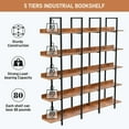 5 Tier Bookcase Home Office Open Bookshelf Brown+Black - Walmart.com