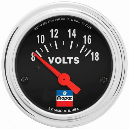 AutoMeter 6191 Cobalt Electric Voltmeter Gauge; 2-1/16 in.; Black Dial ...
