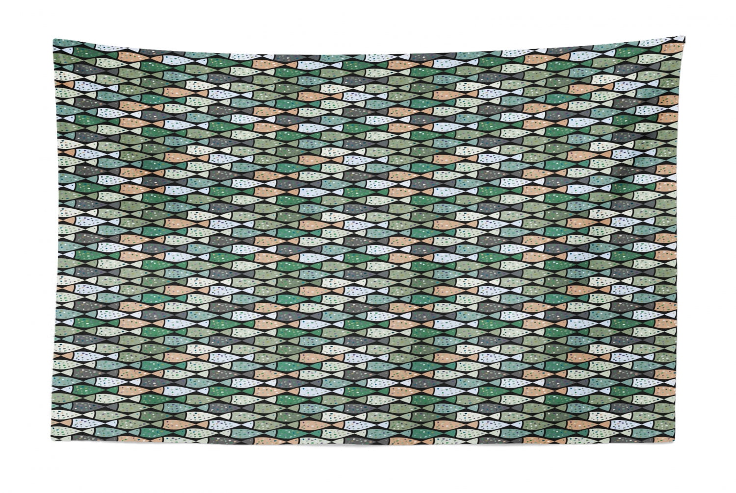 Leaves Tapestry, Different Shapes and Colorful Stripes Vintage and ...