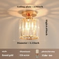 Semi Flush Mount Ceiling Light, Small Crystal Chandelier Hallway Modern ...